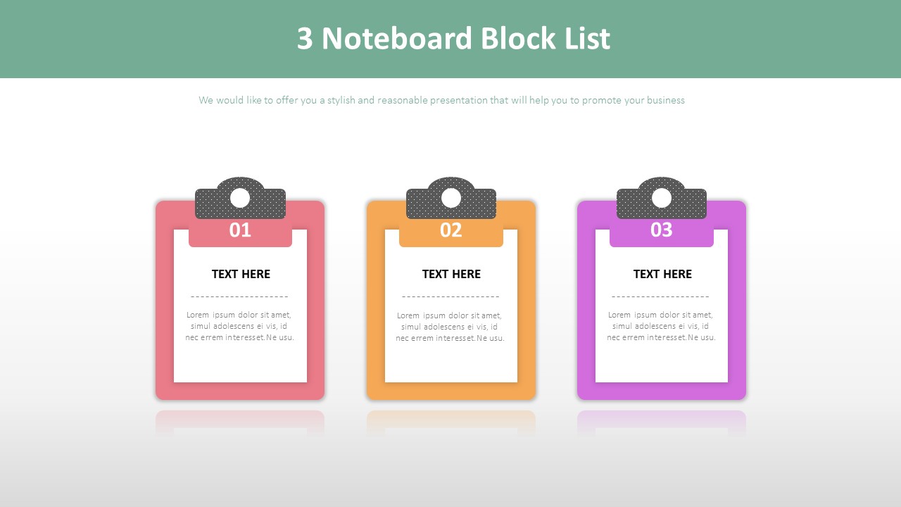 Free 3 Noteboard Block List Diagram
