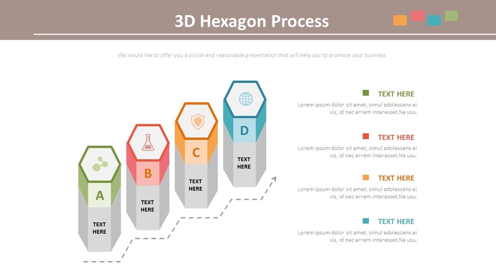 Free 3D Hexagon Process Diagram