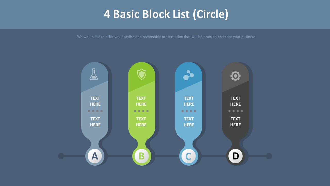 Free 4 Basic Block List Diagram (Circle)