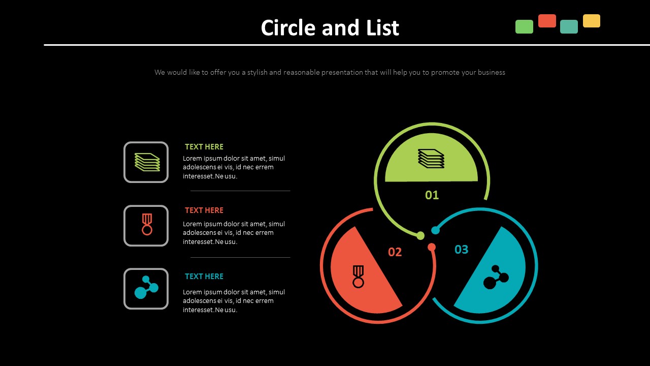 Free Circle and List Diagram