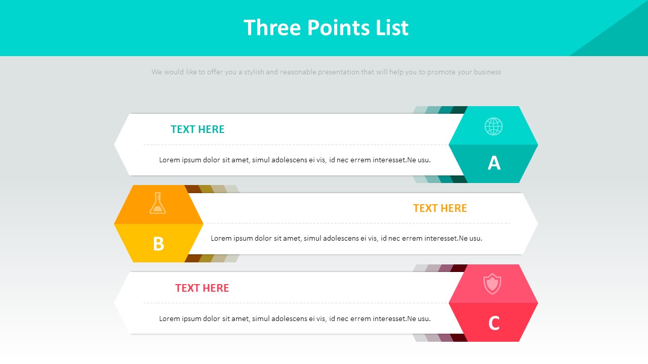 Three Points List Diagram