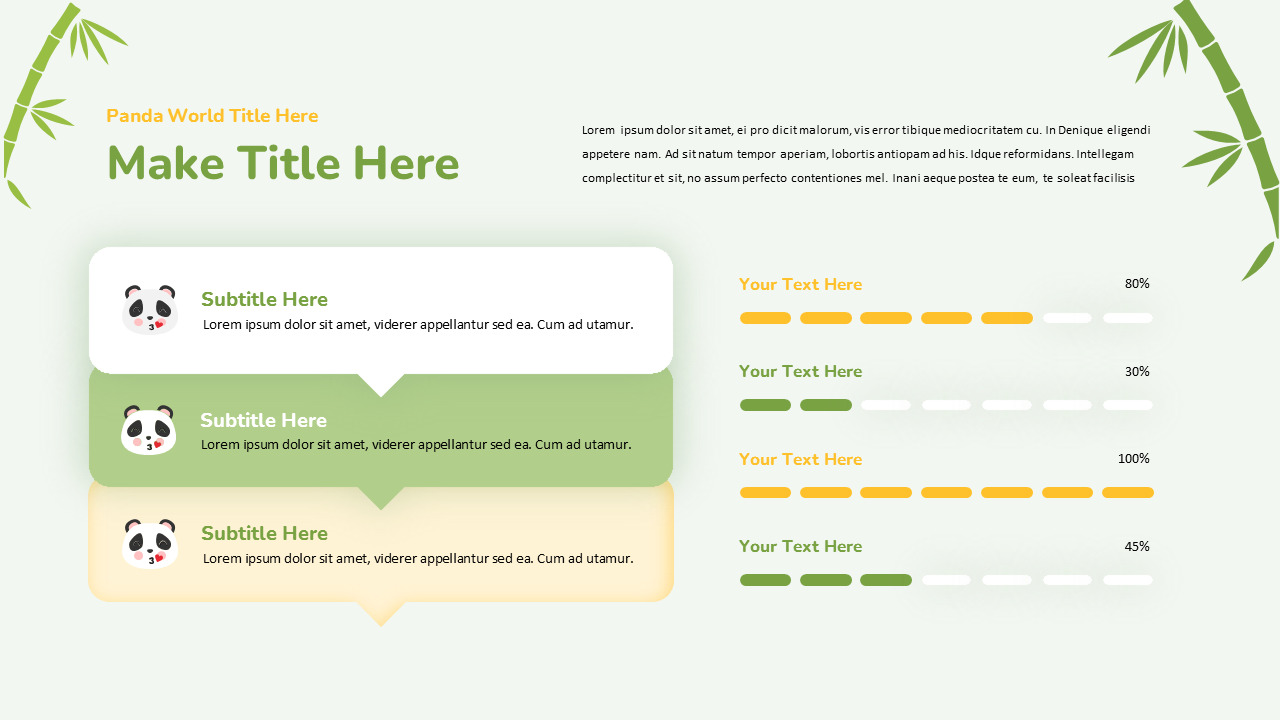 Panda World PowerPoint Presentation Design