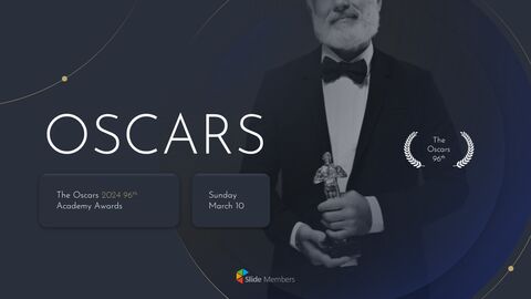 The Oscars 2024 96th Academy Awards Business PowerPoint Templates