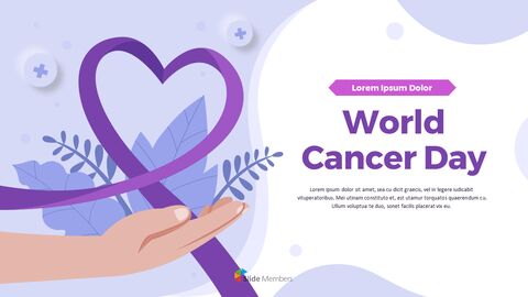 World Cancer Day presentation template design