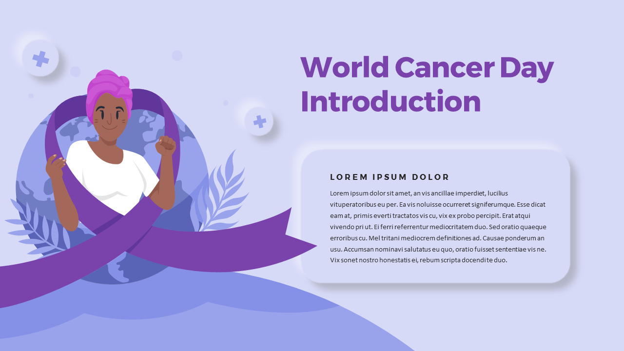World Cancer Day presentation template design
