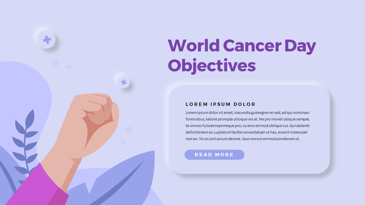 World Cancer Day presentation template design