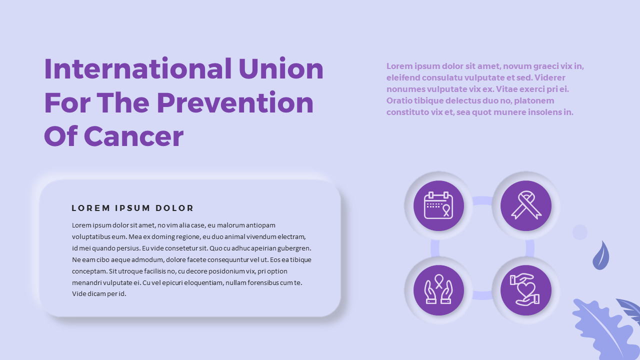 World Cancer Day presentation template design