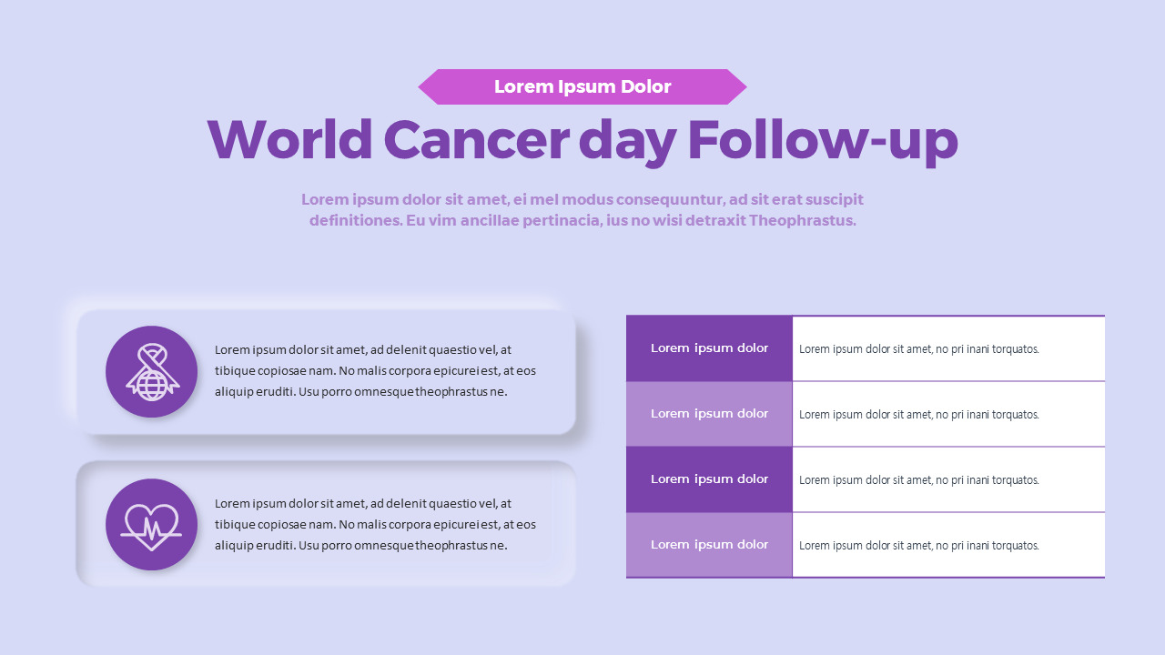 World Cancer Day presentation template design