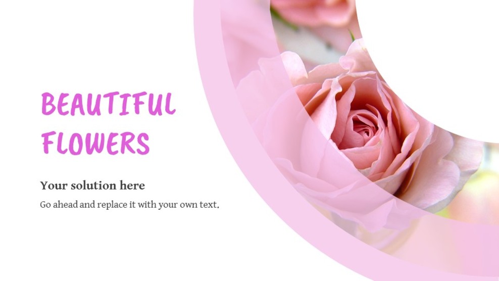 Beautiful pink flowers Google Slides Presentation Templates