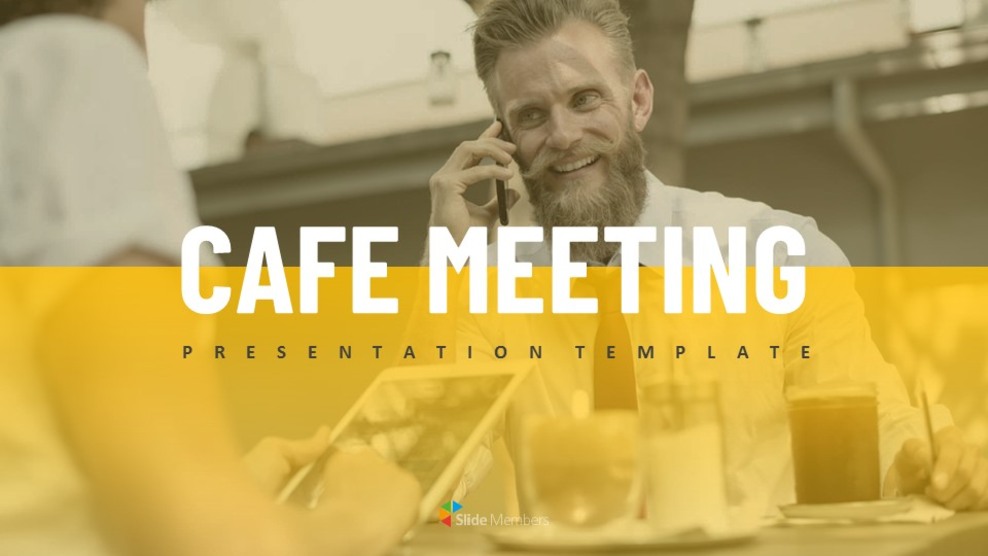 Cafe Meeting Simple Google Slides Templates|Business