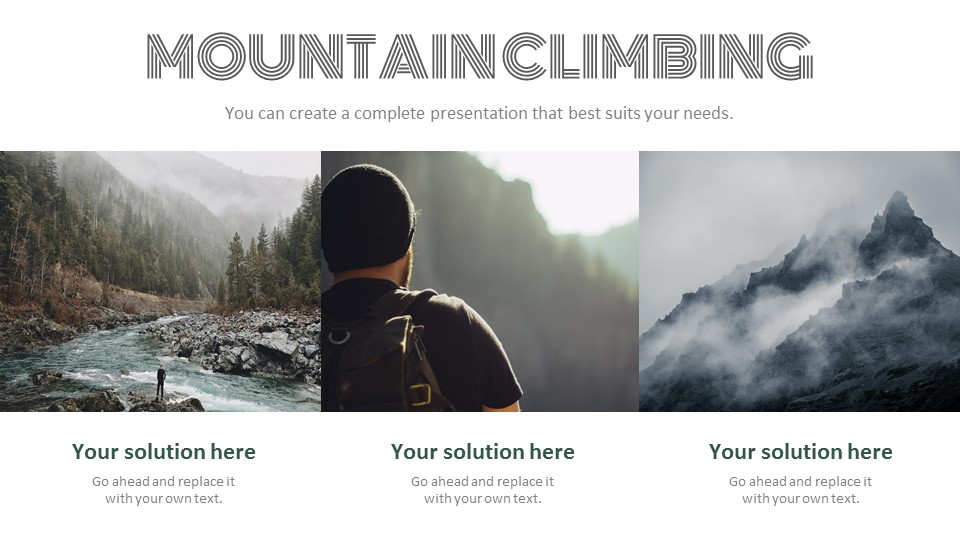 Mountain climbing Google Slides Templates