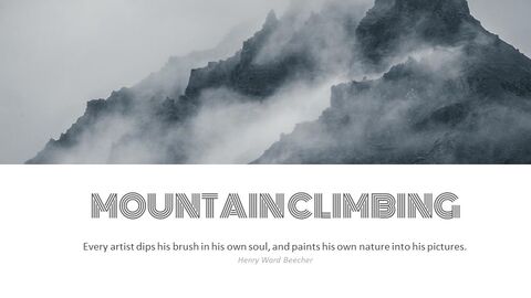Mountain climbing Google Slides Templates