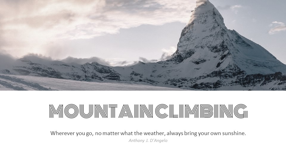 Mountain climbing Google Slides Templates