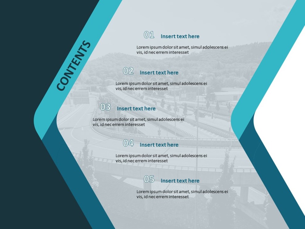 Free Powerpoint Template - Divided Highway