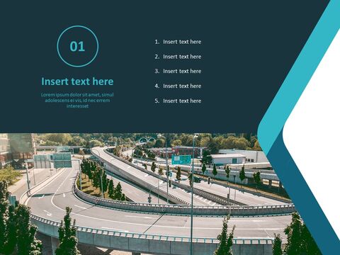 Free Powerpoint Template - Divided Highway