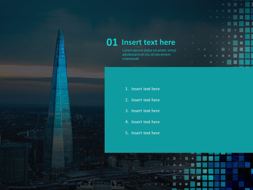 Free PPT Template - High Skyscrapers