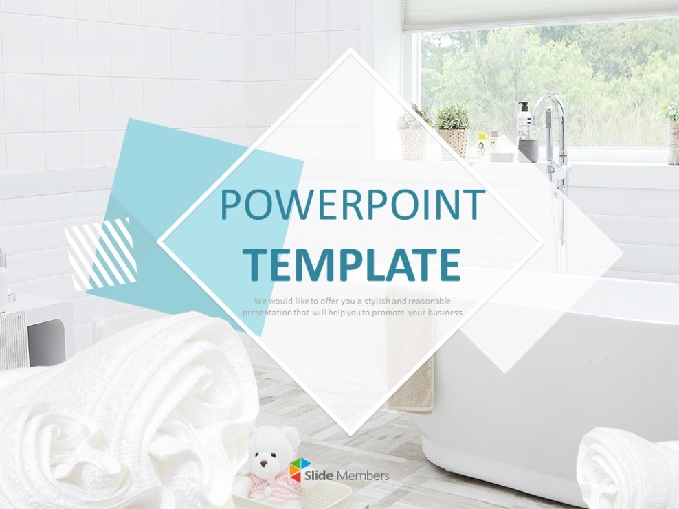 화이트 욕실 - 무료 PowerPoint 템플릿