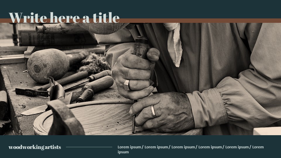 Wood Craft Google Presentation Slides