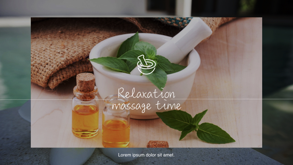 Relaxation Massage time Apple Keynote Template