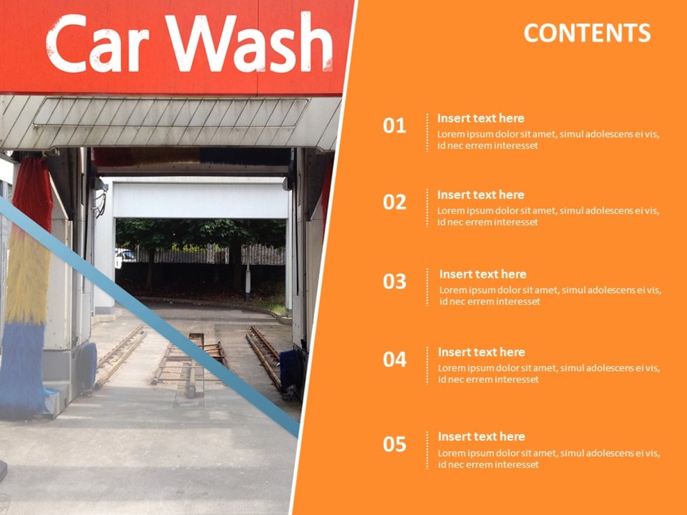 Free PPT Template - Gas Station and Car Wash