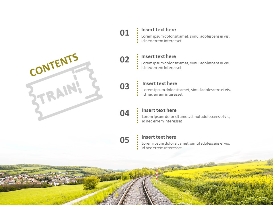 Free Template Design - Quiet Railroad