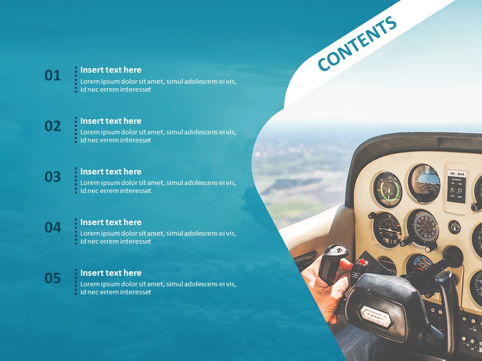 Plane Cockpit - Free Powerpoint Template