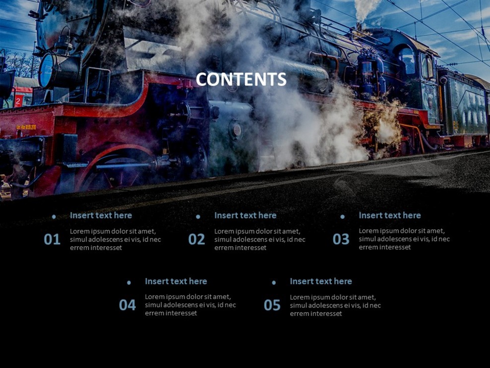Steam Locomotive - Free PPT Template