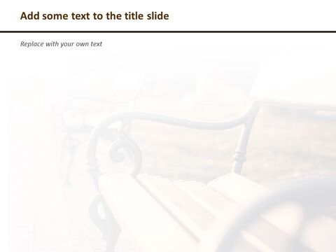 Bench - Free Powerpoint Templates Design