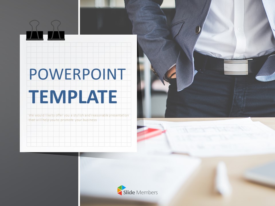 Free Powerpoint Template - Behind the Desk|Slides