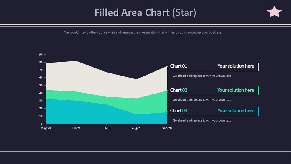 Filled Area Chart (Star)