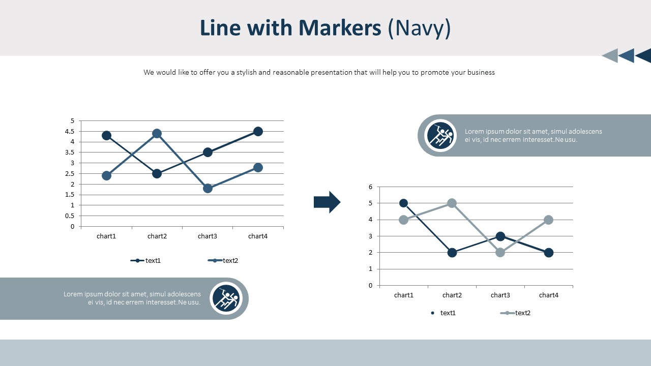 Free Line with Markers (Navy)|Chart|Slides