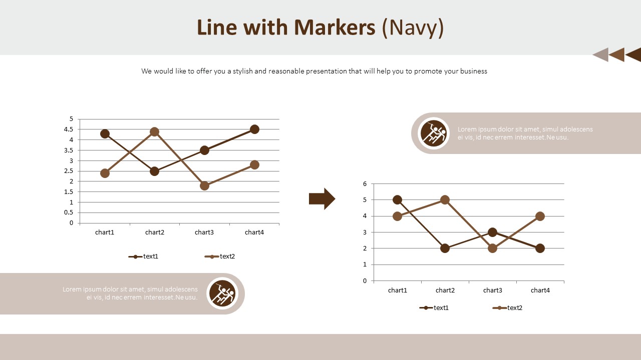 Free Line with Markers (Navy)|Chart|Slides
