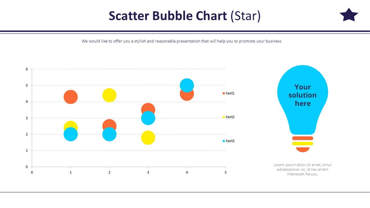 Scatter Bubble Chart (Star)
