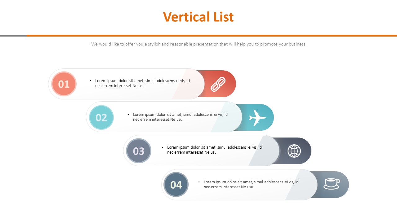 Free Vertical List Diagram|Slides