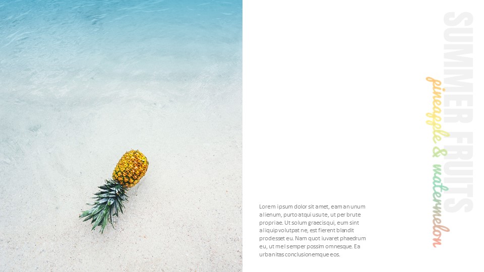 Summer pineapple & watermelon Google Slides|Food