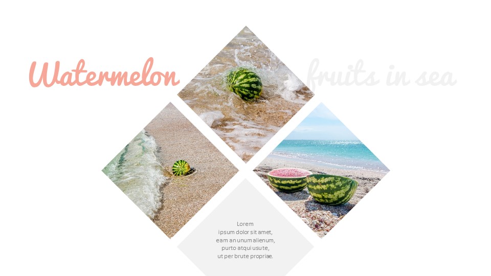 Summer pineapple & watermelon Google Slides|Food