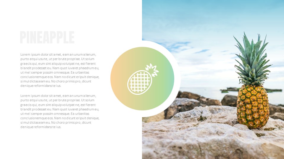 Summer pineapple & watermelon Google Slides|Food