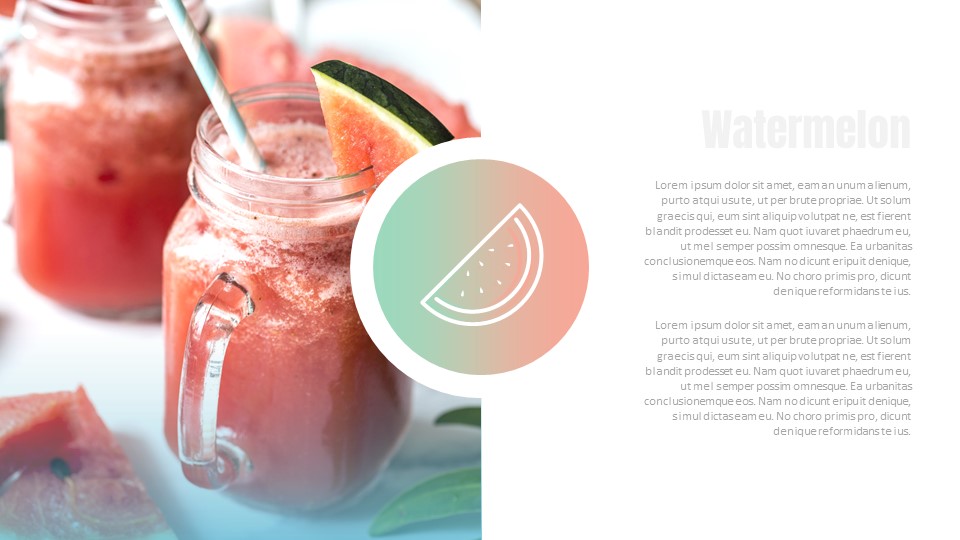 Summer pineapple & watermelon Google Slides|Food