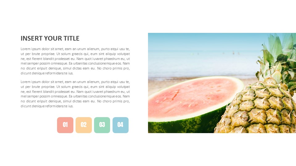 Summer pineapple & watermelon Google Slides|Food