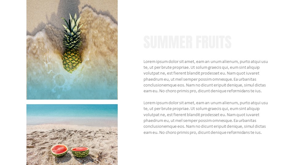 Summer pineapple & watermelon Google Slides|Food