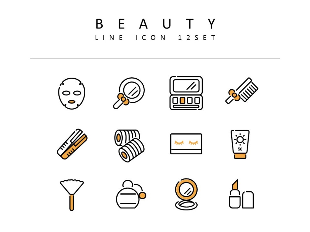Beauty Icons Set Vector