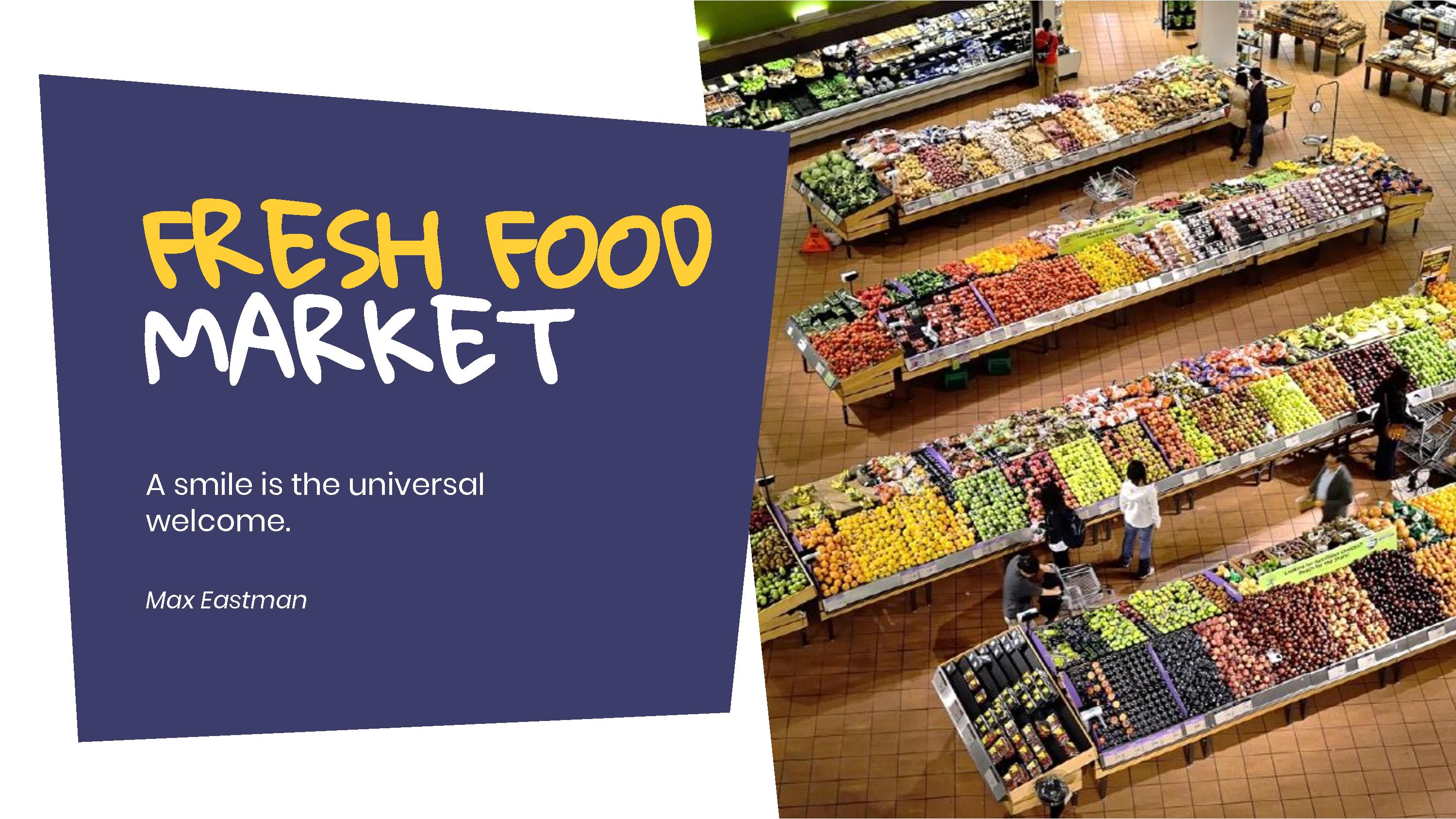 Fresh Food Market Google Slides Themes for Presentations