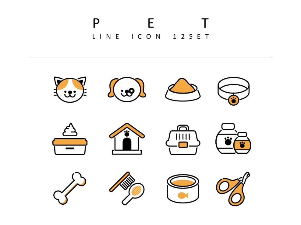 Pet Icons Set Vector