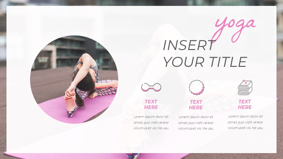 Practice Yoga Google Slides Template Design
