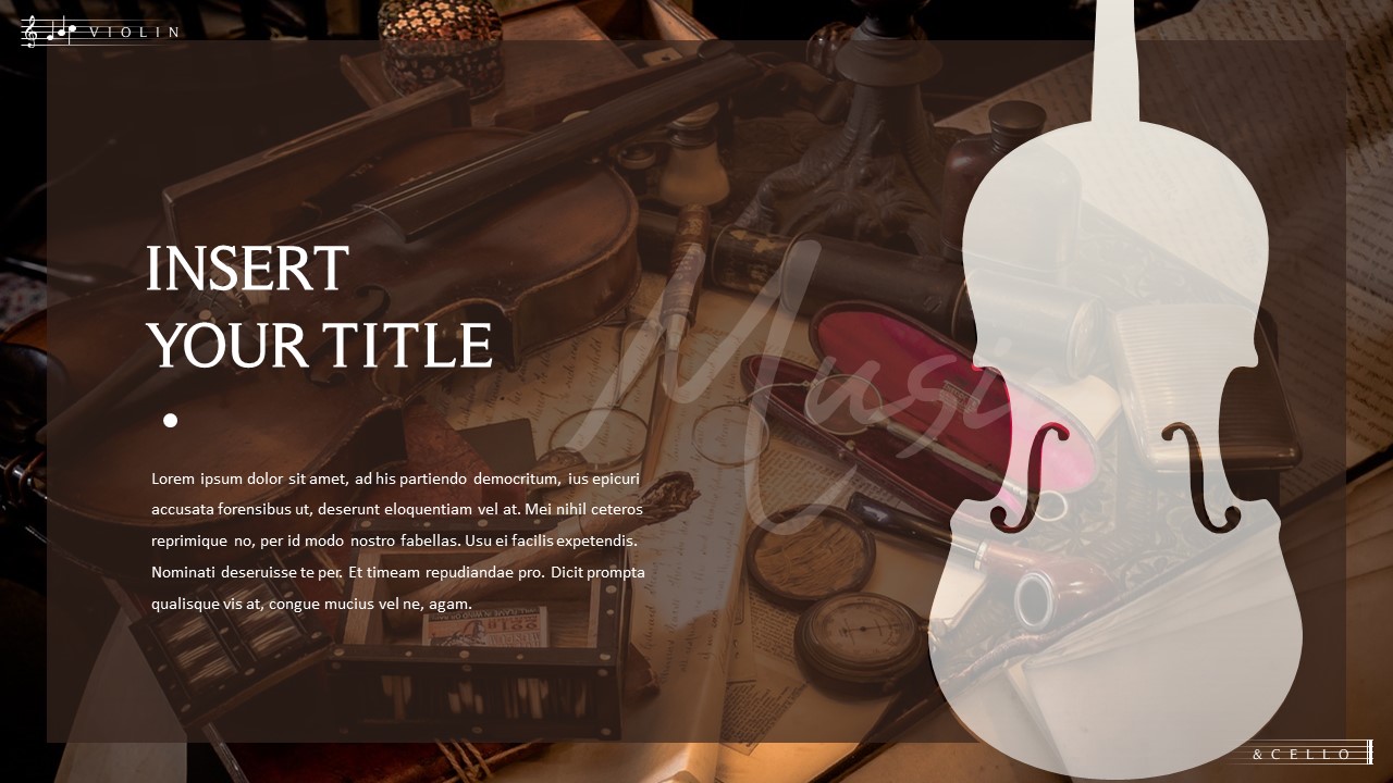Violin & Cello Google Slides Presentation Templates