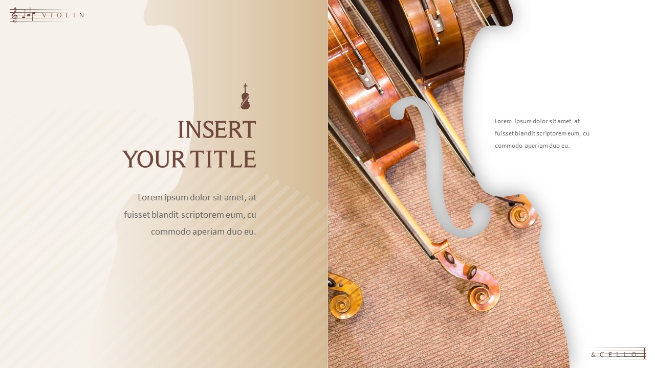 Violin & Cello Google Slides Presentation Templates