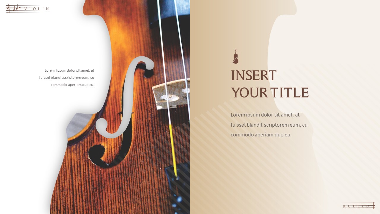 Violin & Cello Google Slides Presentation Templates