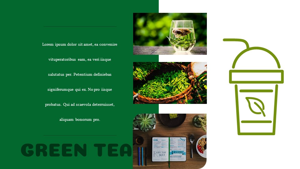 Green Tea Google Slides Template Diagrams Design