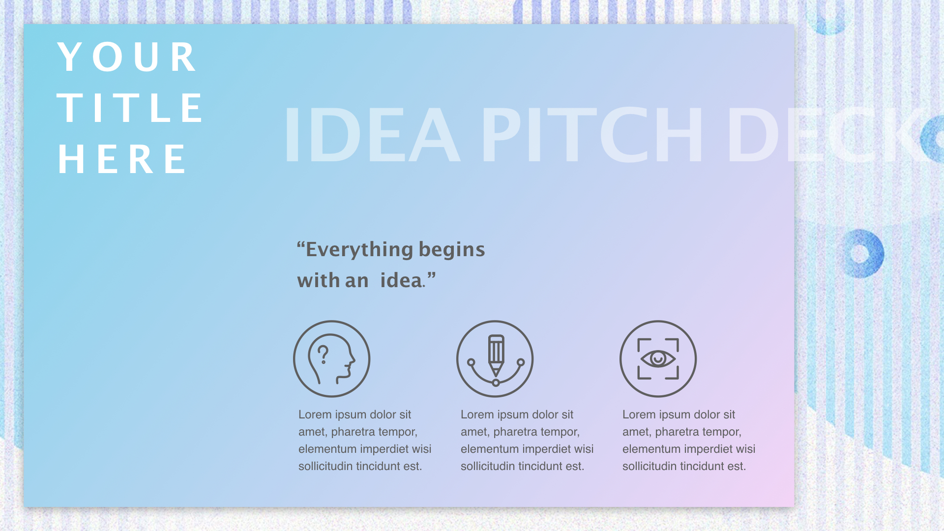 Idea Pitch Deck Keynote Presentation
