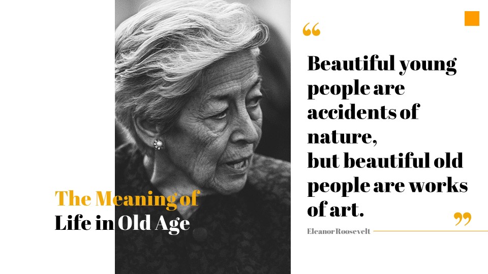 The Meaning of Life in Old Age Google Slides Templates